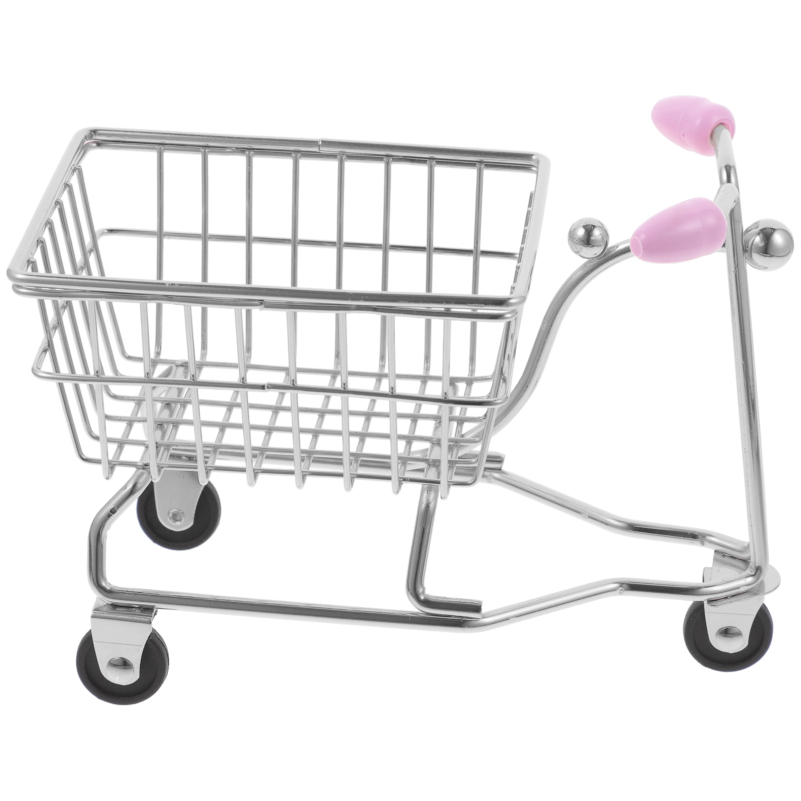 KALLORY Miniature Shopping Cart 1Pcs Three-wheeled Design Metal ...
