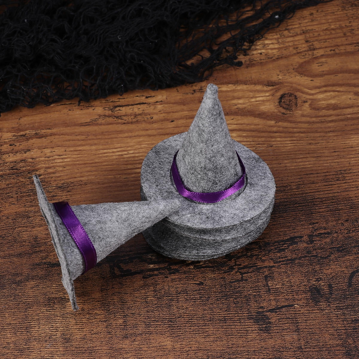 KALLORY Miniature Top Hats for Crafts 6Pcs Mini Felt Hats for and DIY ...