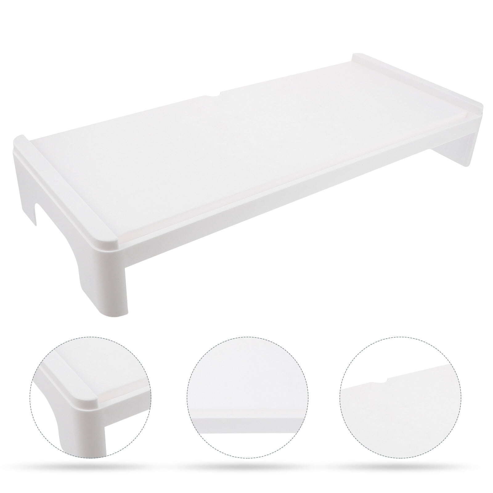 KALLORY Monitor Lift for Desk 1Pack White Plastic Computer Heightening ...
