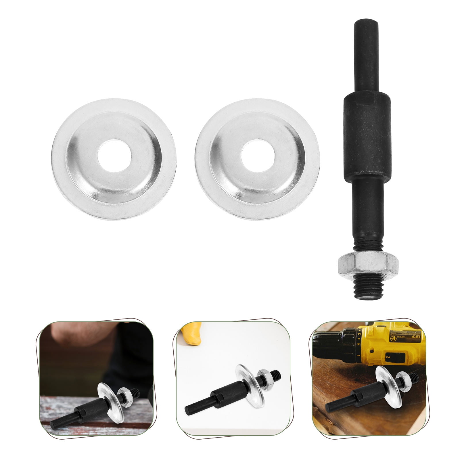 KALLORY Motor Shaft Arbor Extension 2Sets Black Iron for Table Grinder ...