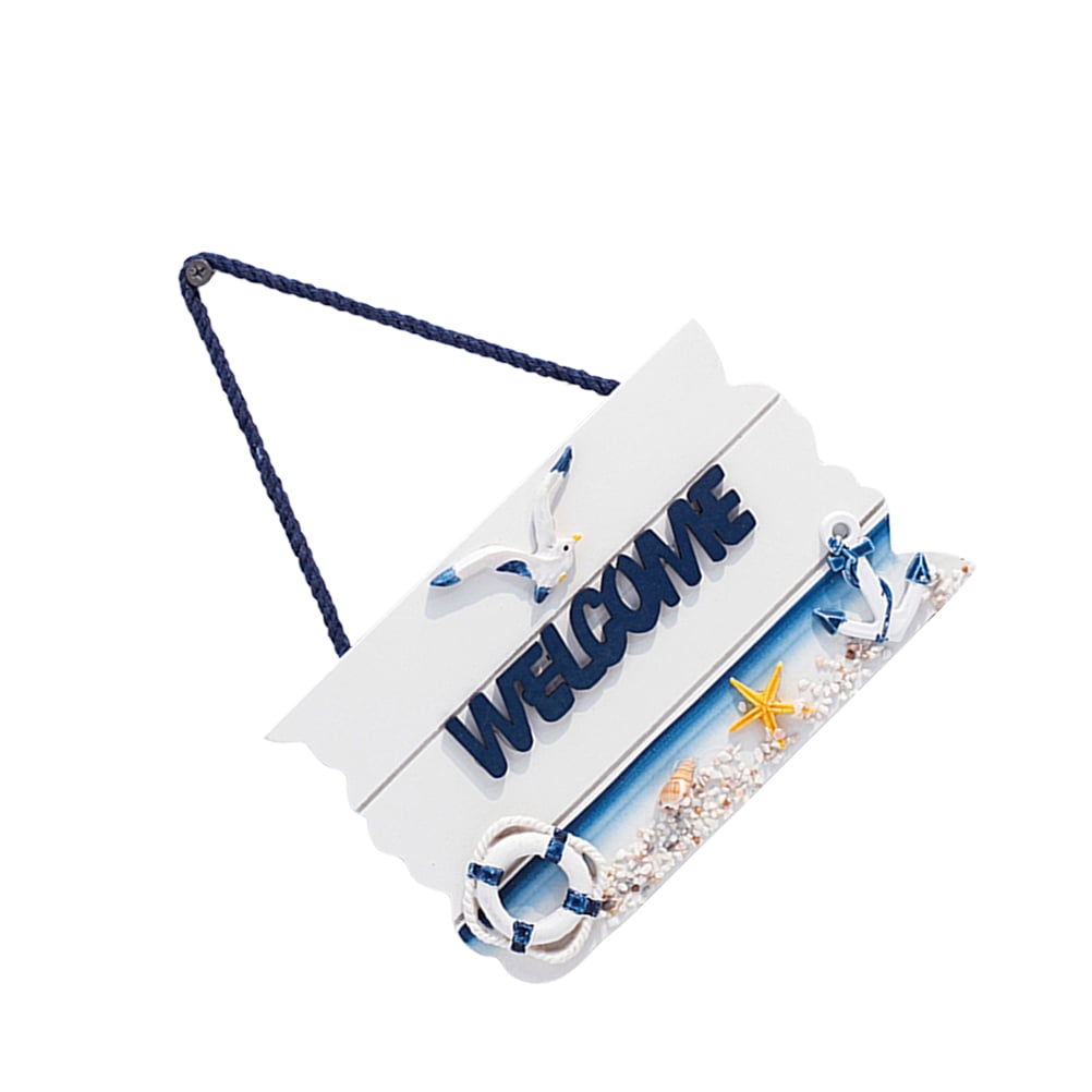 KALLORY Multi Color Plastic Welcome Sign for Home Mediterranean Style ...