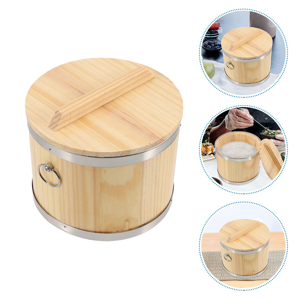 KALLORY MultiFunction Rice Storage Bucket with Lid for Kitchen Use ...