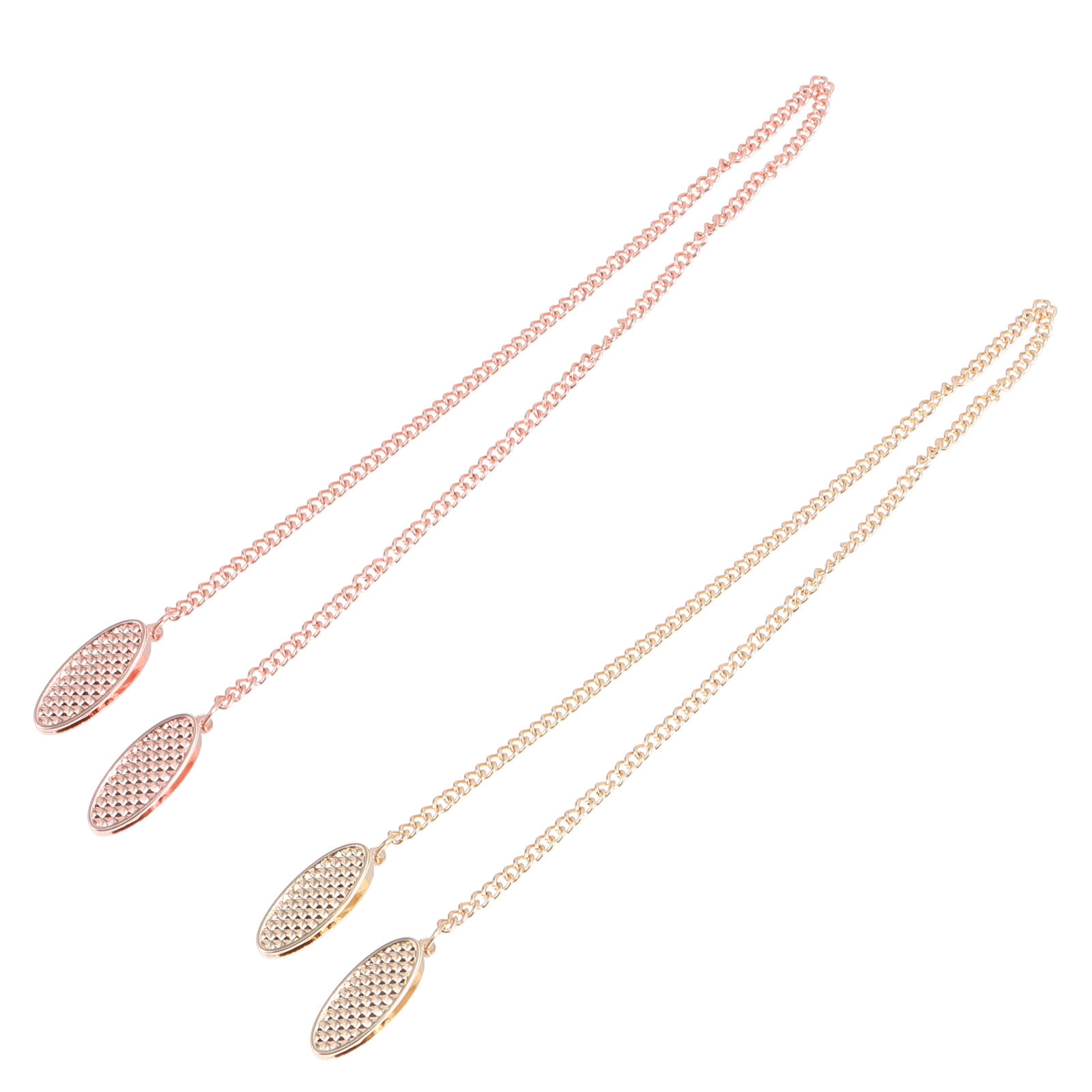 KALLORY Napkin Bib Clip 2Pcs Rose Gold Metal Lanyard Retaining Clamps ...