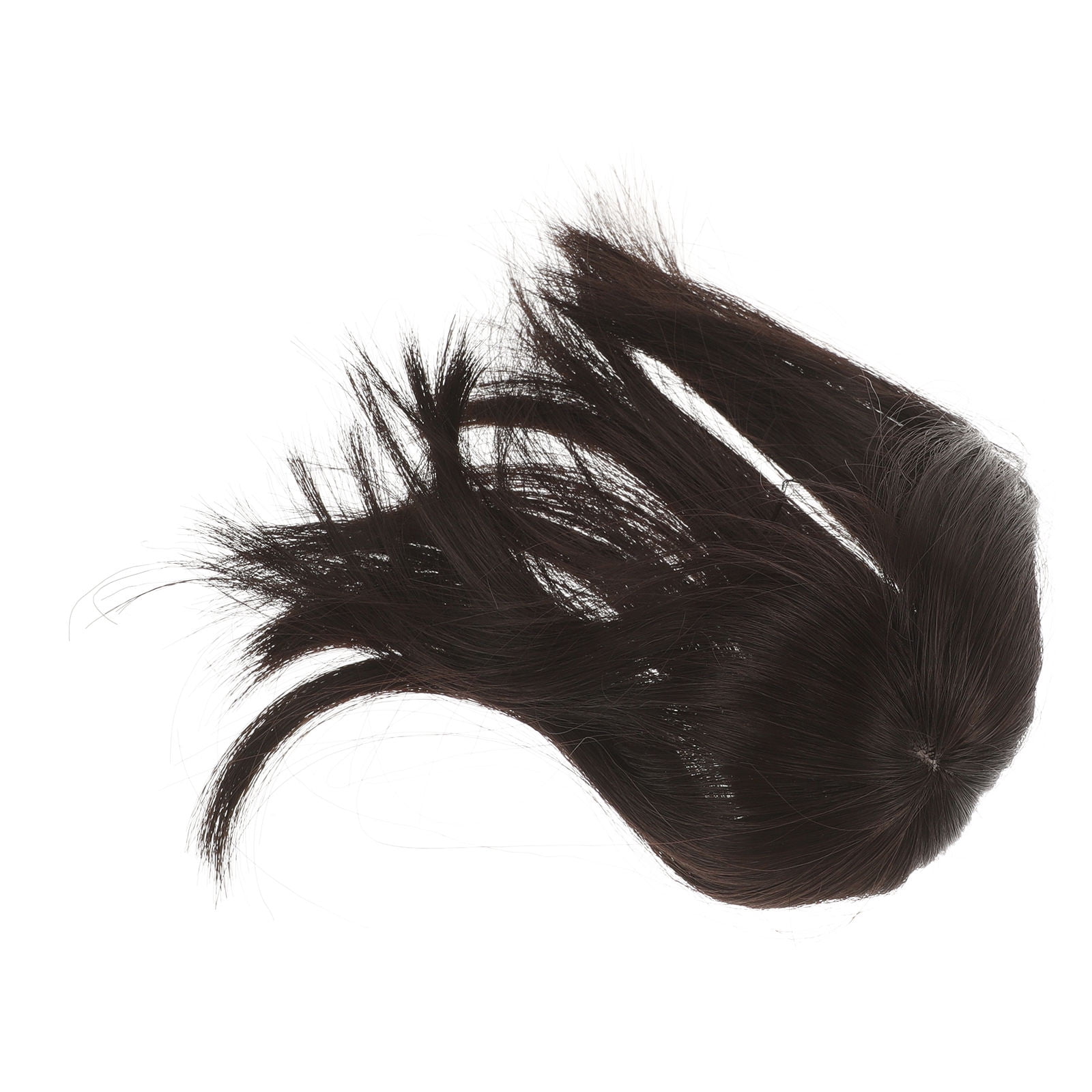 KALLORY Natural Hair Topper Wiglet Dark Brown Chemical Fiber Coverage ...