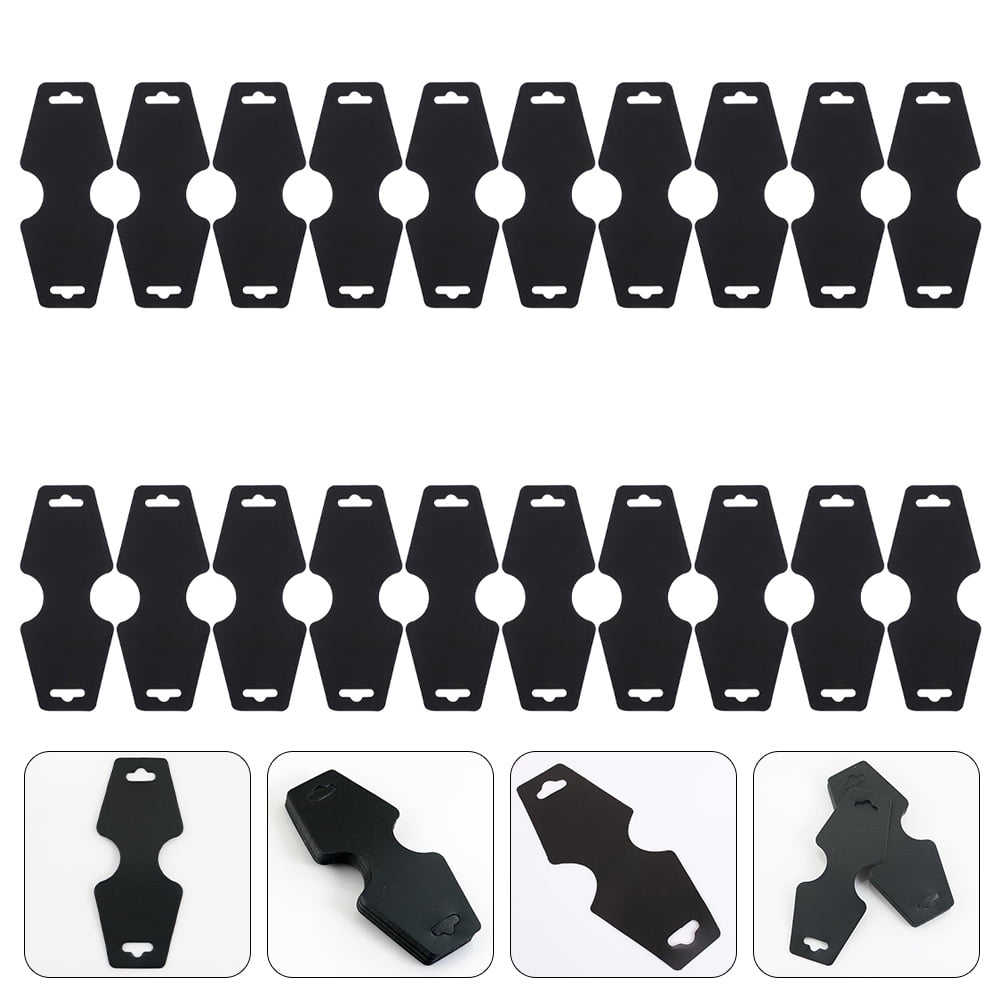KALLORY Necklace Cards for Display 200 Sheets Double Sided Black for ...