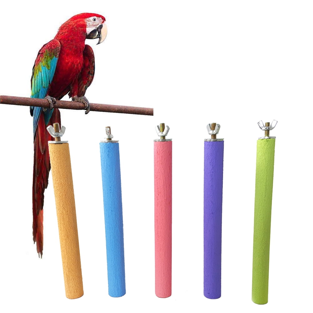 KALLORY Parrot Play Stand with Arenaceous Coating for Bird Perch and ...