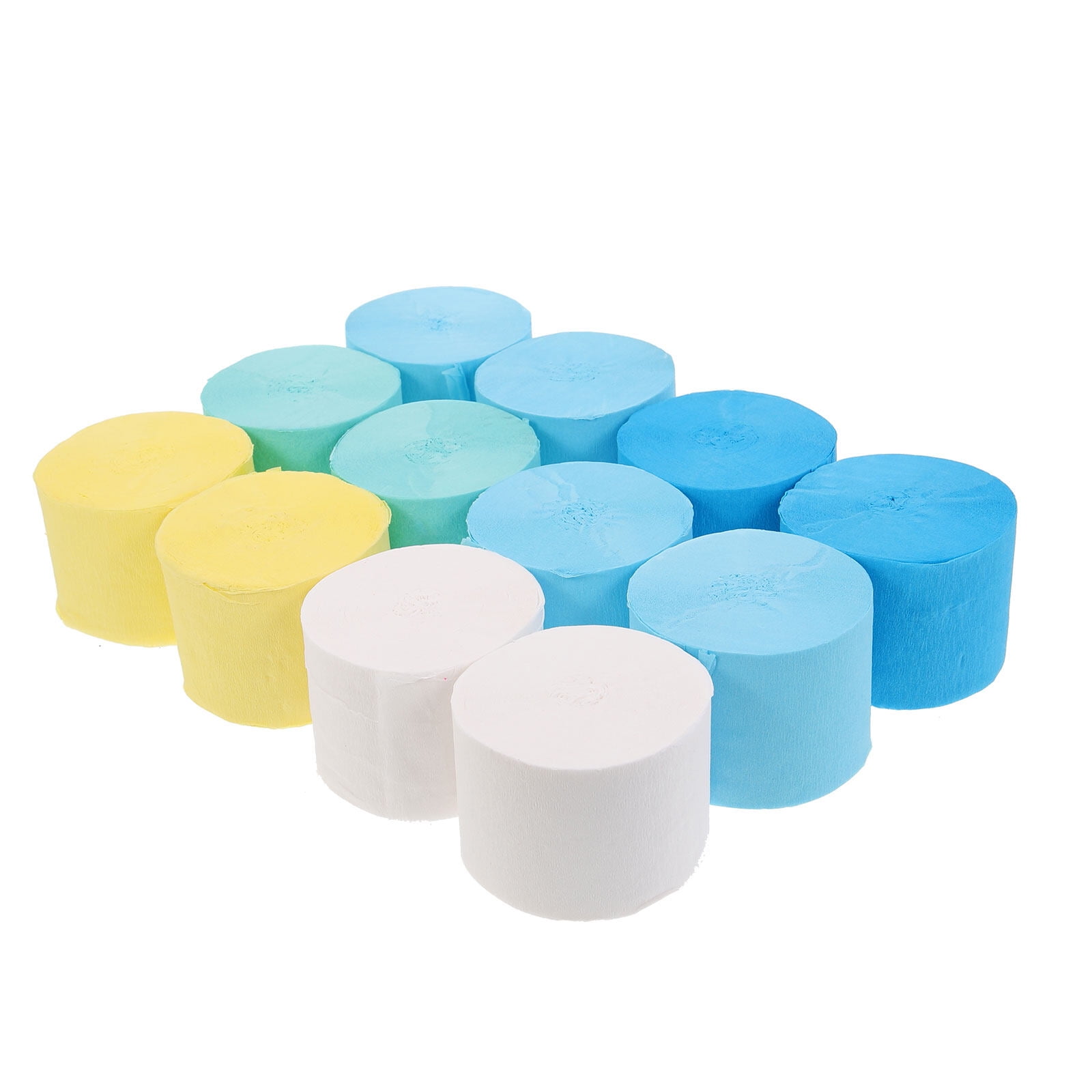 KALLORY Party Crepe Paper Streamers 12 Rolls Assorted Color 6x0.3937x1 ...