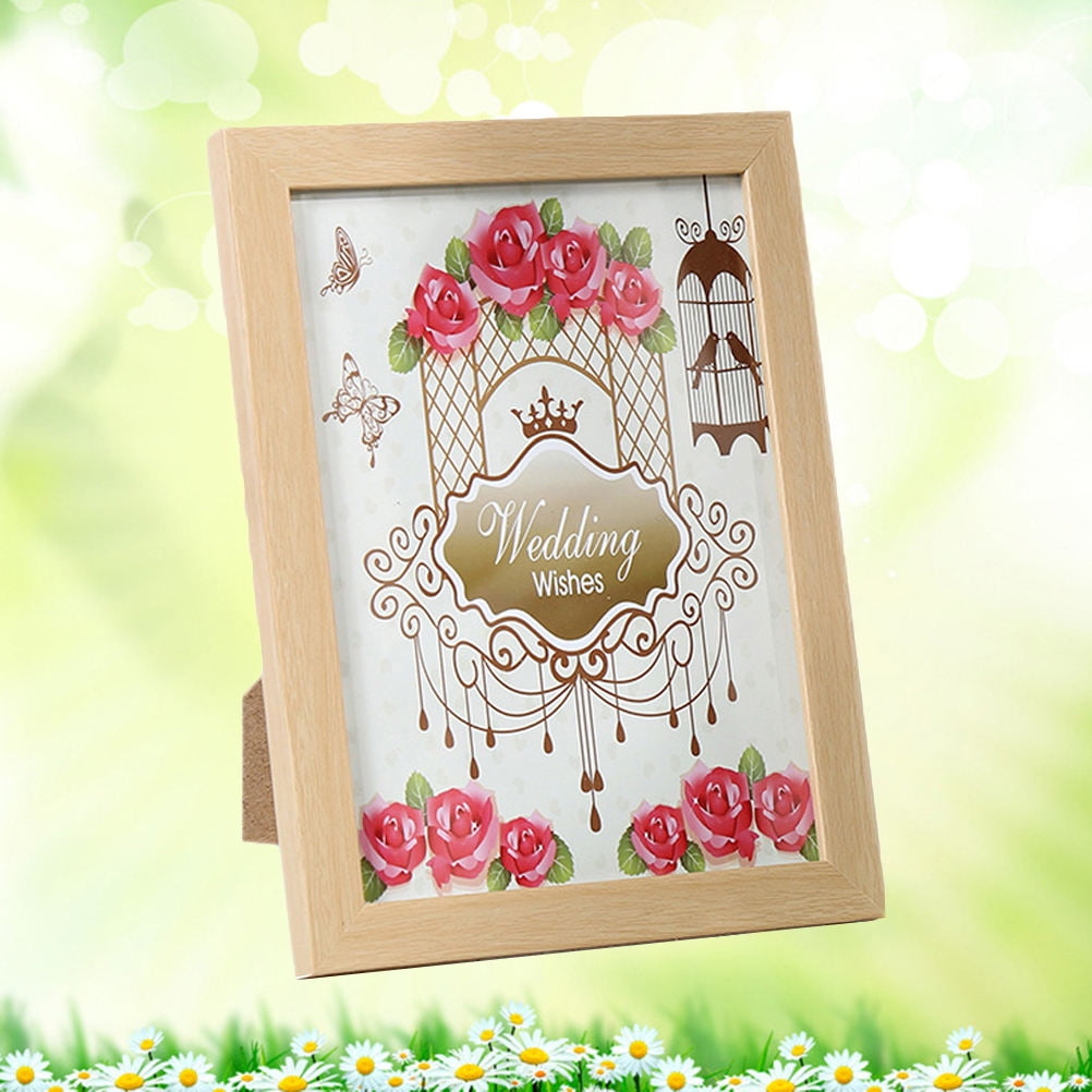 KALLORY Plastic Photo Frame Table Display and Wall Mounting Hanger ...