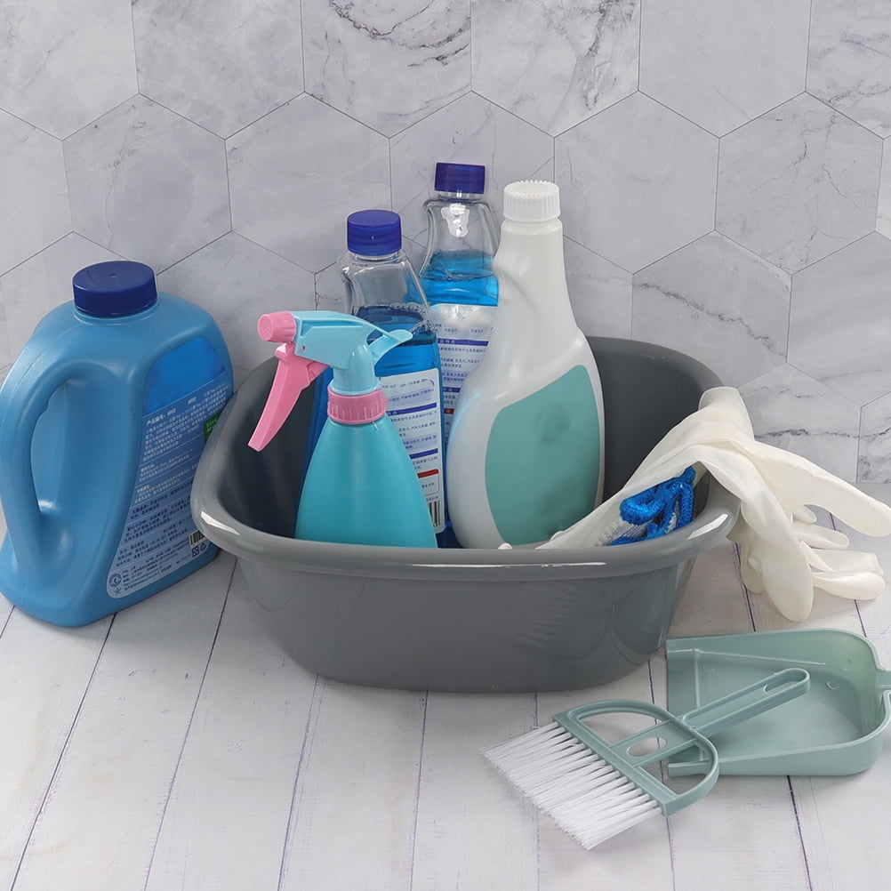 KALLORY Plastic Wash Basin Rectangular Wash Tub Basin Sink Dish Pans ...