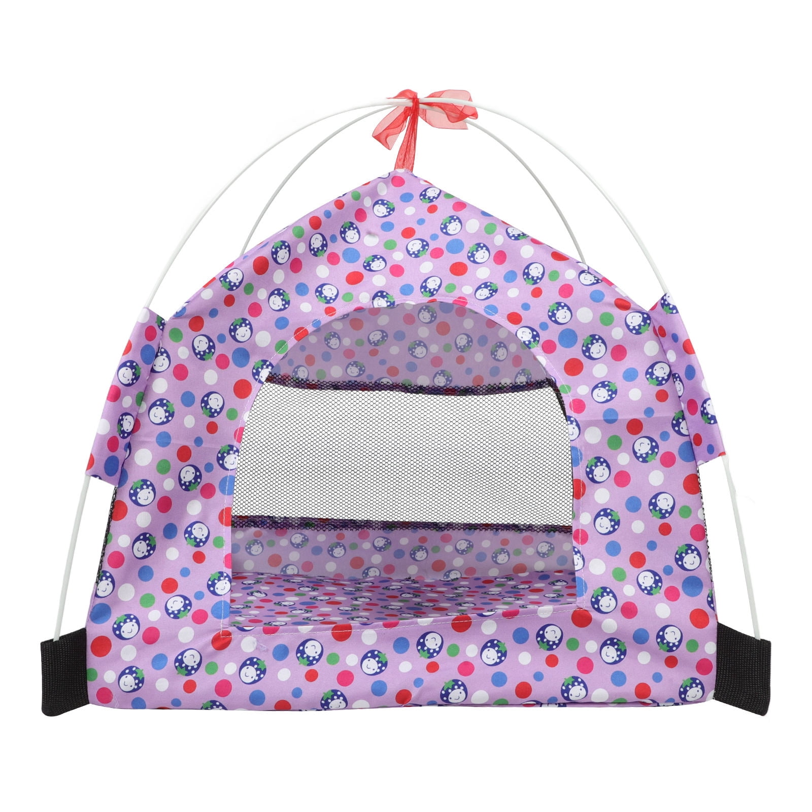 KALLORY Purple Mesh Pet Tent 1Pcs for Cat and Dog with Easy Access ...