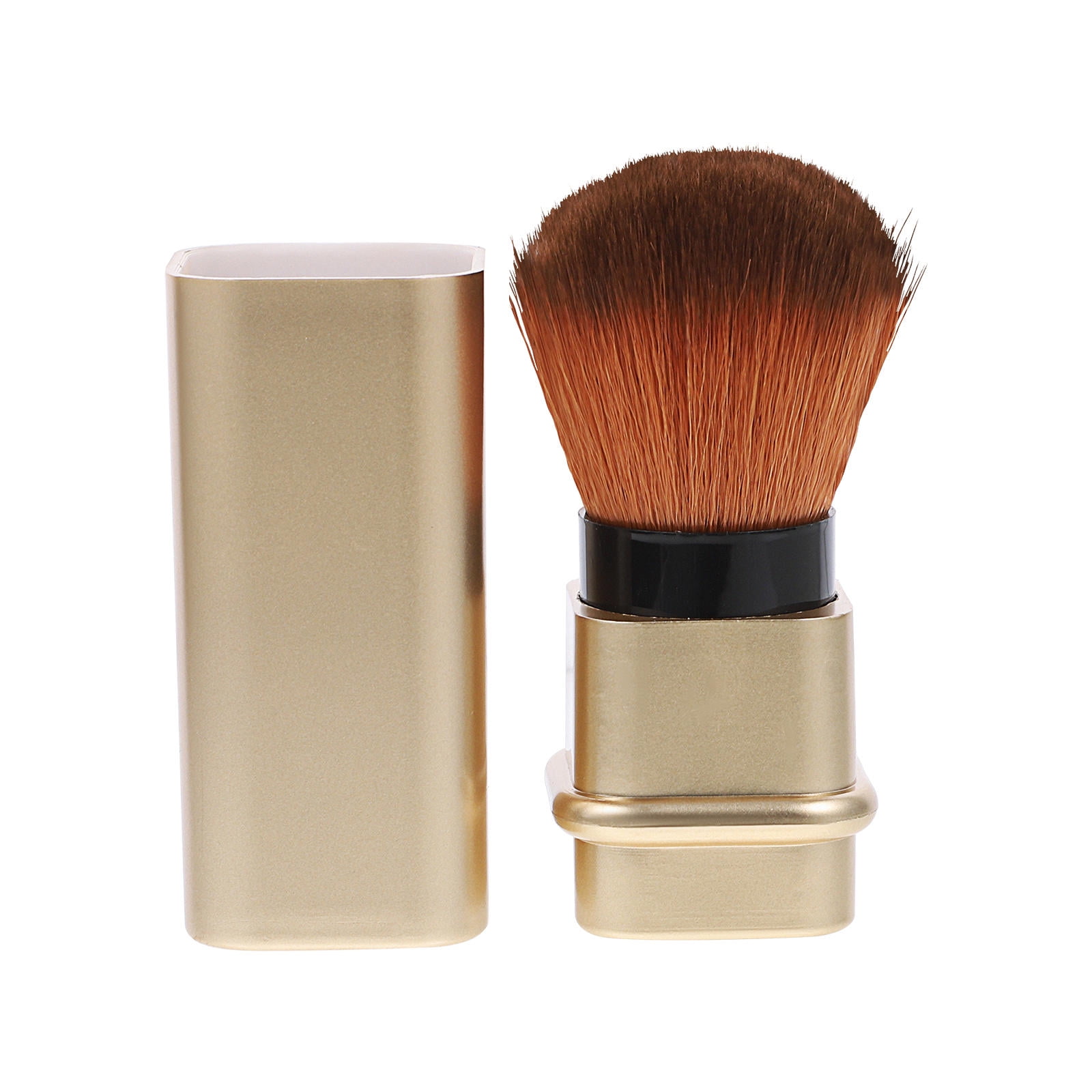 KALLORY Retractable Makeup Brush 1Pack Golden Plastic for Loose Powder ...