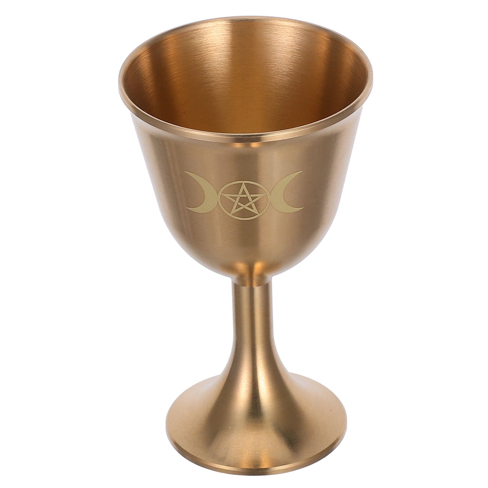 KALLORY Retro Water Goblet Copper Craft Tall Stemmed for Festive ...