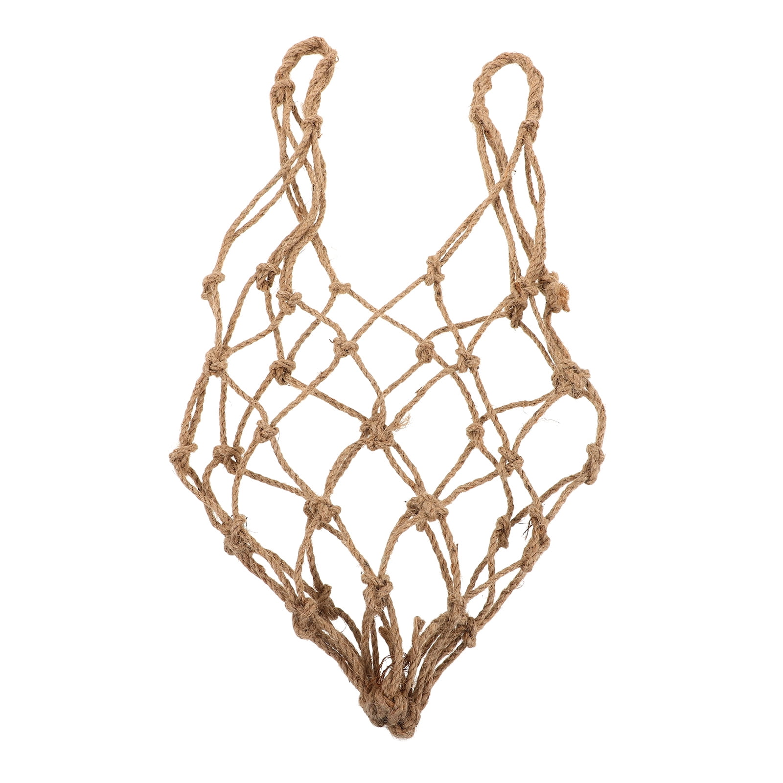 KALLORY Reusable Jute Rope Woven Net Bag for Home Use with Large ...