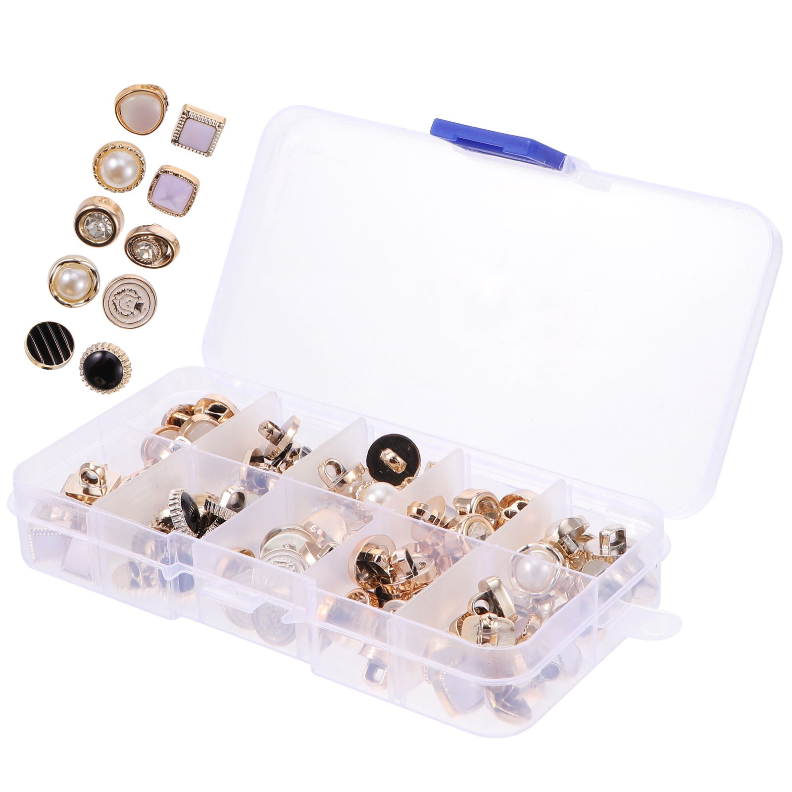 KALLORY Round Alloy Clothing Fastener Button Assorted Color For ...