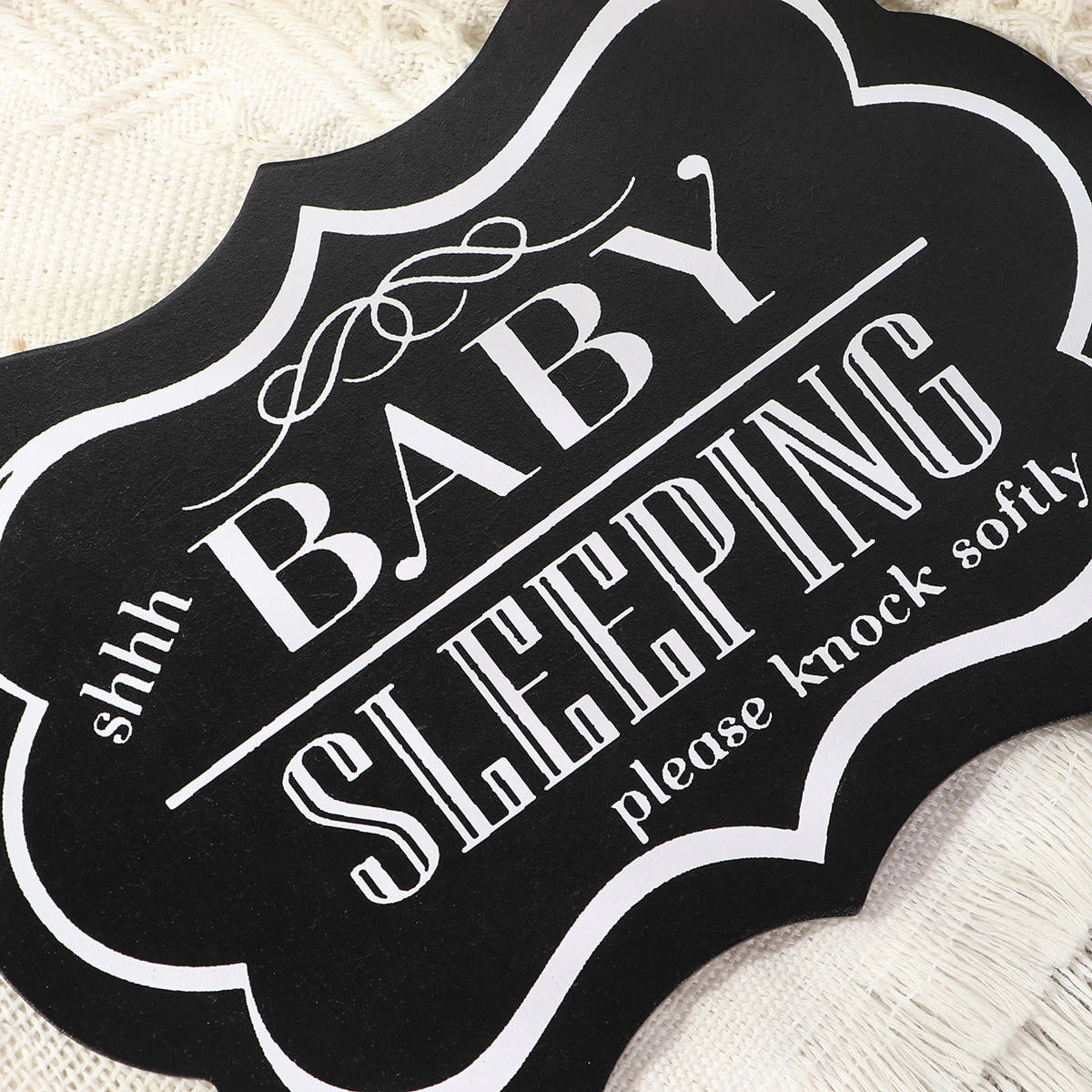 KALLORY Shhh Baby Sleeping Please Knock Softly Decorative Sign for ...