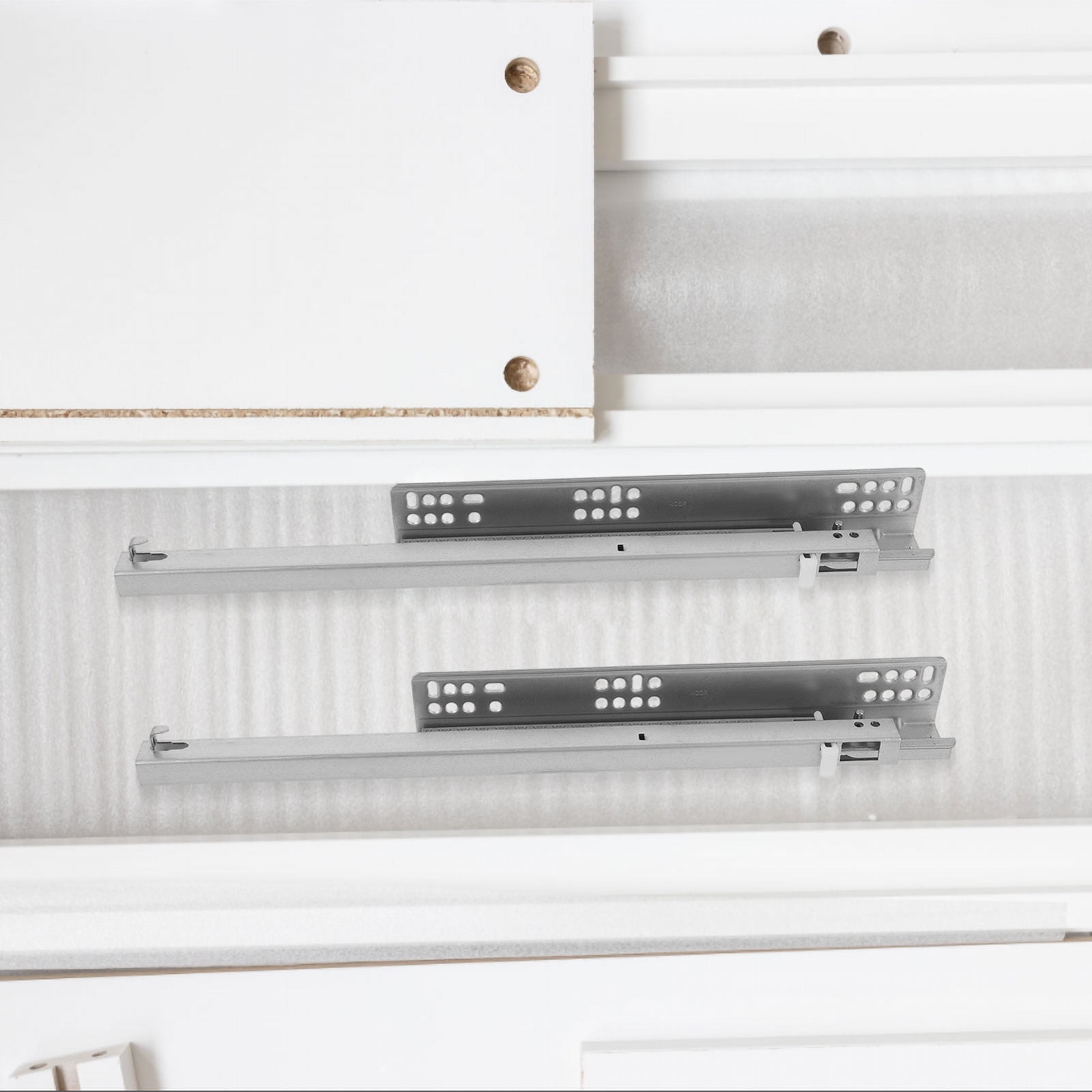 KALLORY Silent Drawer Rails Drawers Glides Dampers Replacement Elderly ...