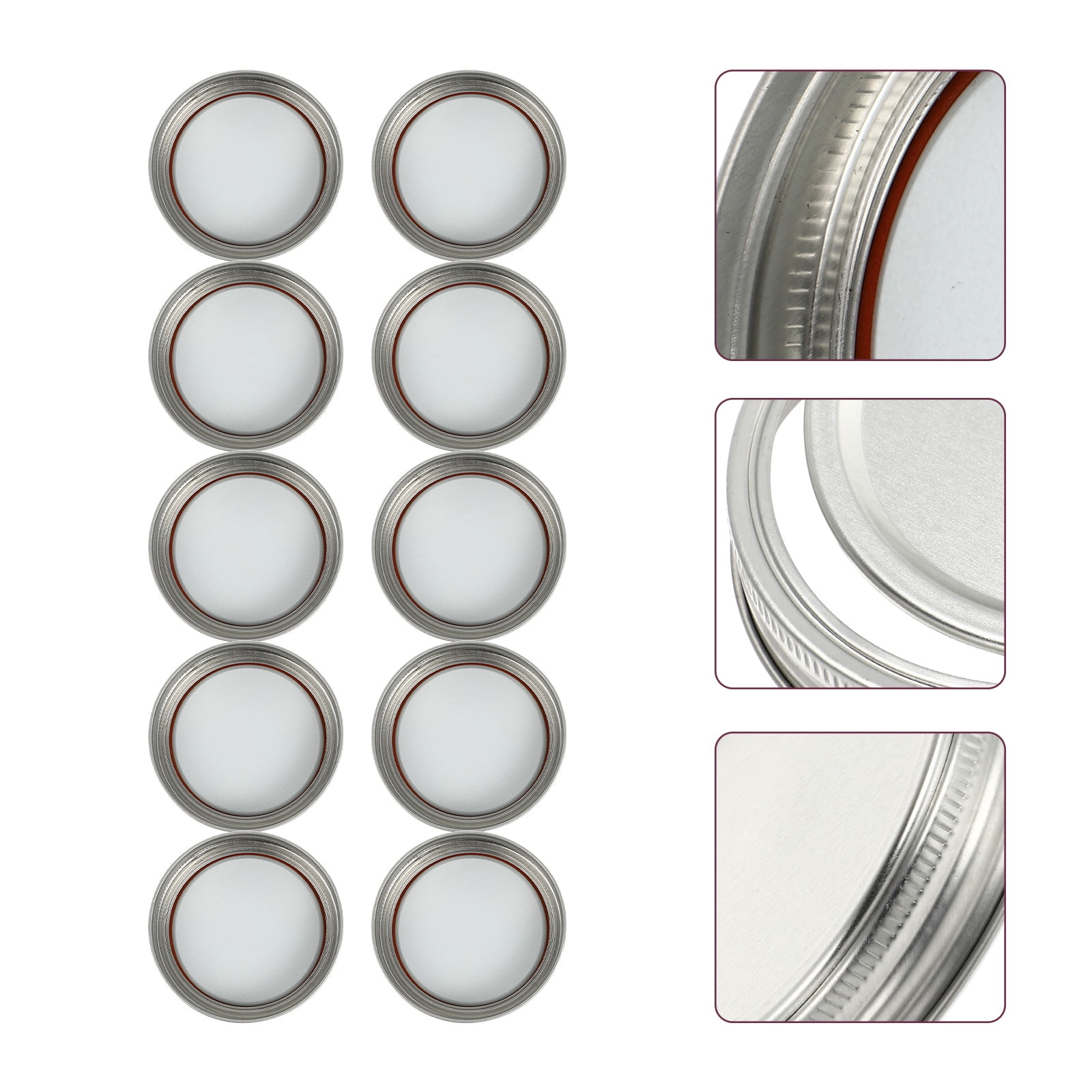 KALLORY Silver Airtight Storage Tank Lids for Sealing Made of Iron with ...