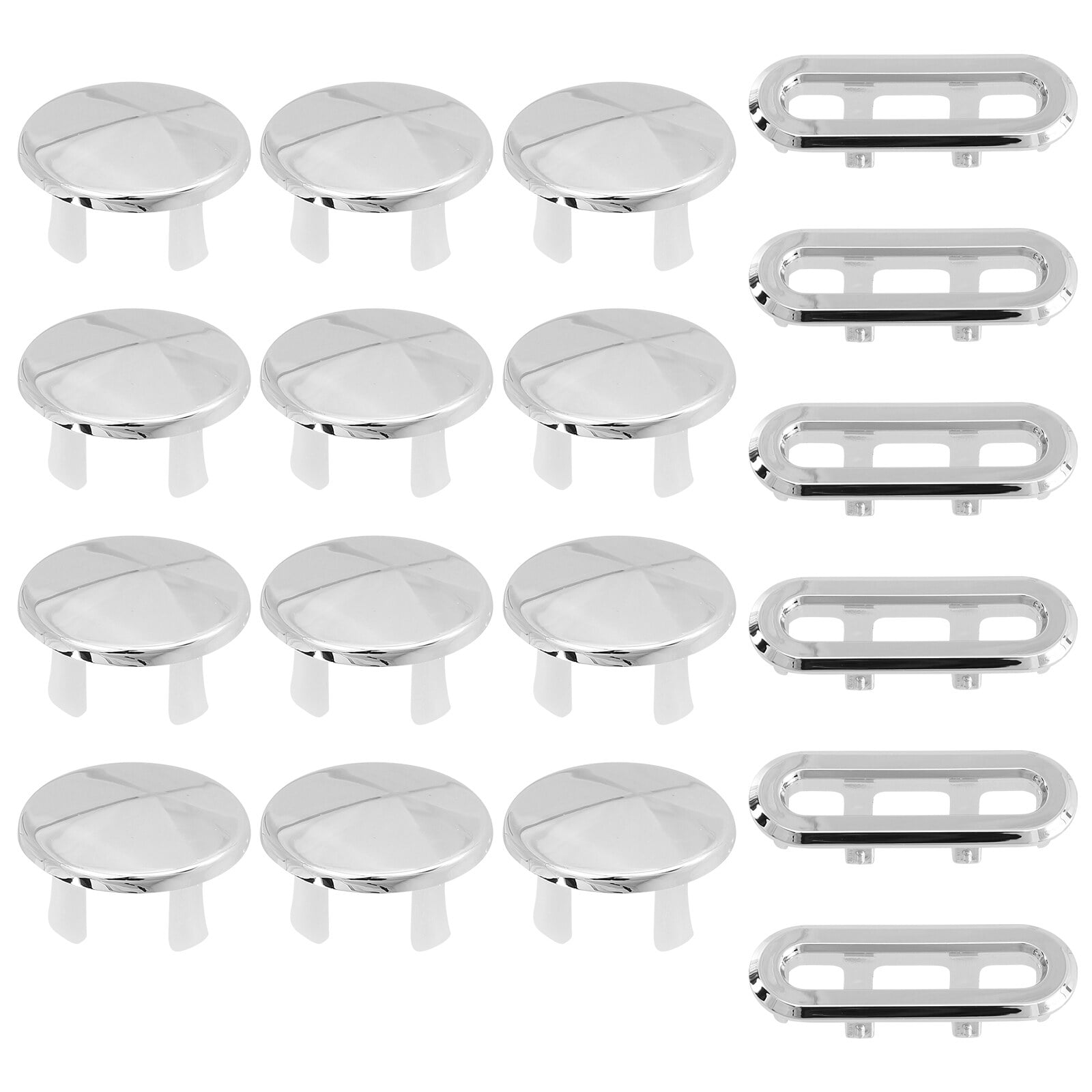 KALLORY Silver Circular Wash Basin Overflow Hole Rings 18Pcs For ...