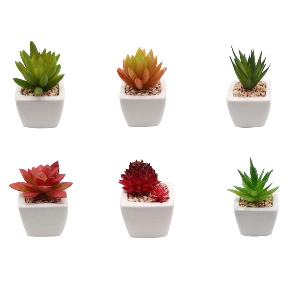 KALLORY Simulation Succulent Garden Simulated Plant Faux Fake ...
