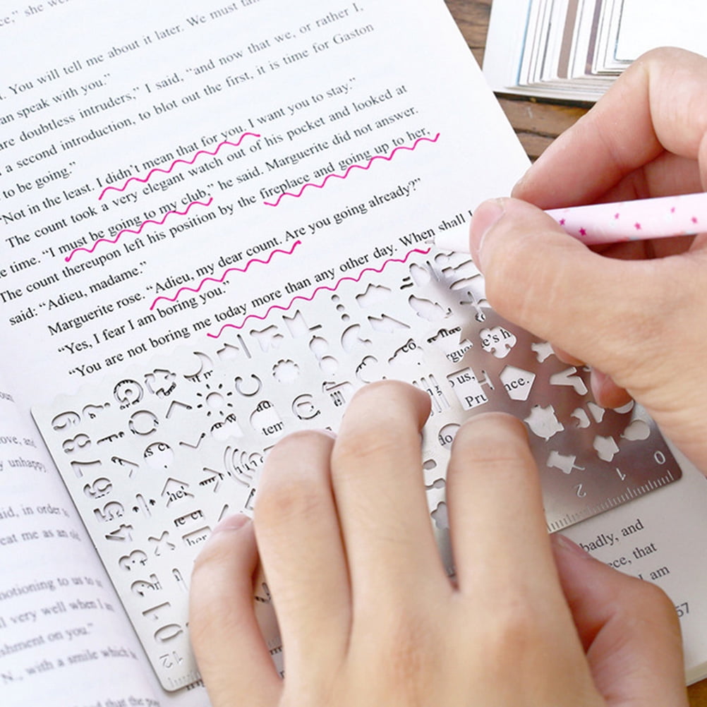 KALLORY Stainless Steel Silver Ruler for Drawing Use with Measuring ...