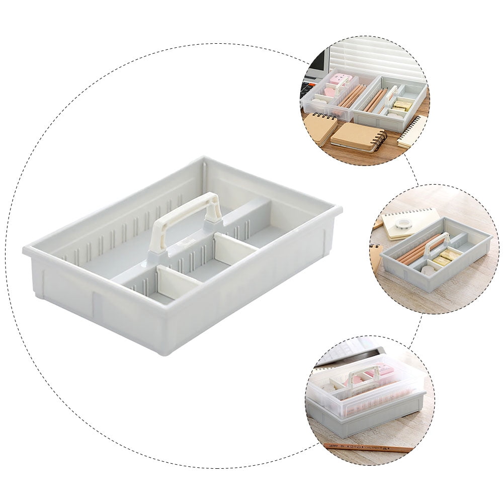 KALLORY Storage Box 1Set Plastic for Office Desk Organizer and ...
