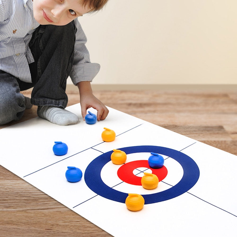 KALLORY Tabletop Curling Set for Indoor Games 134X28.5X0.5in 1 Set ...