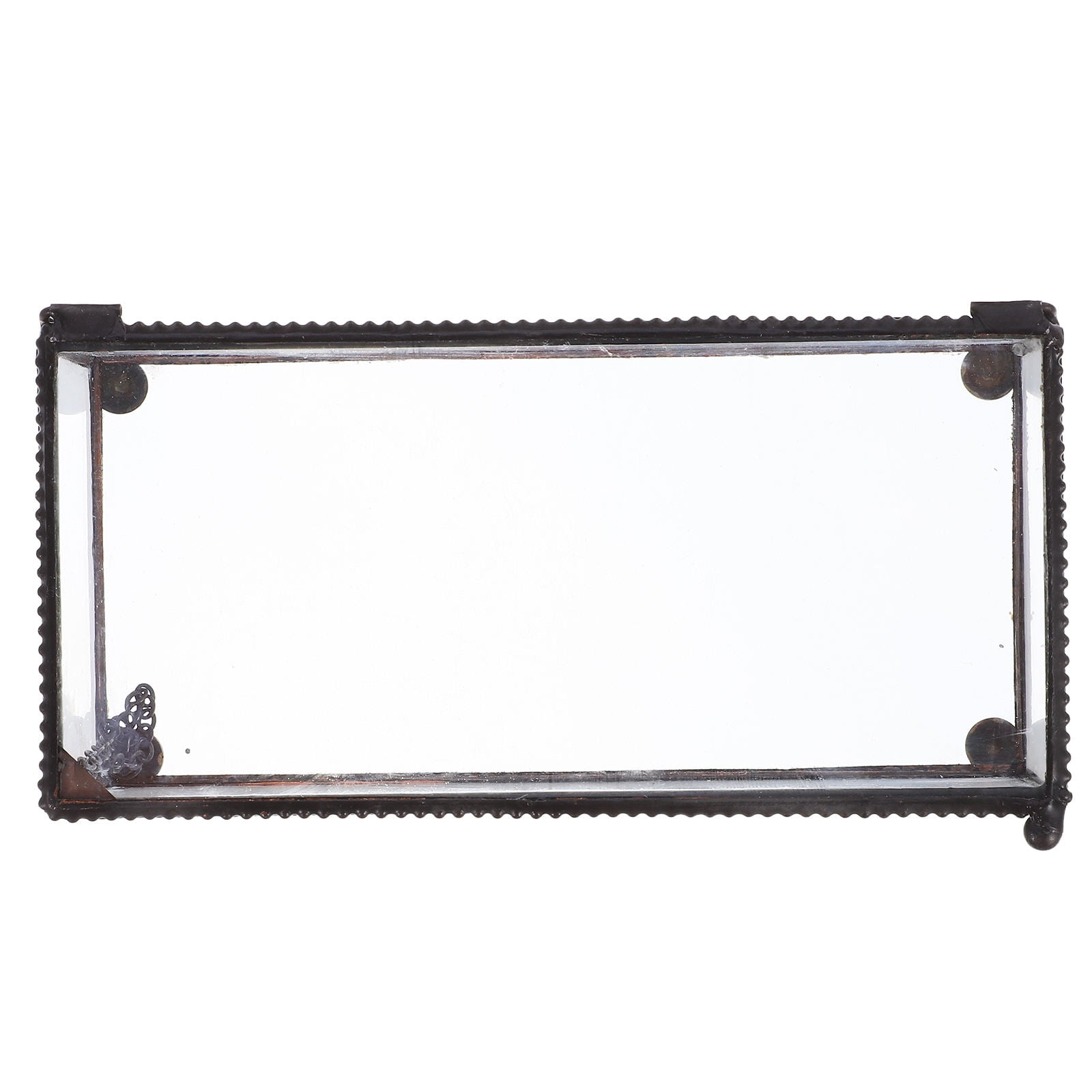 KALLORY Vintage Transparent Storage Box Jewelry Keepsake Box Multi-use ...