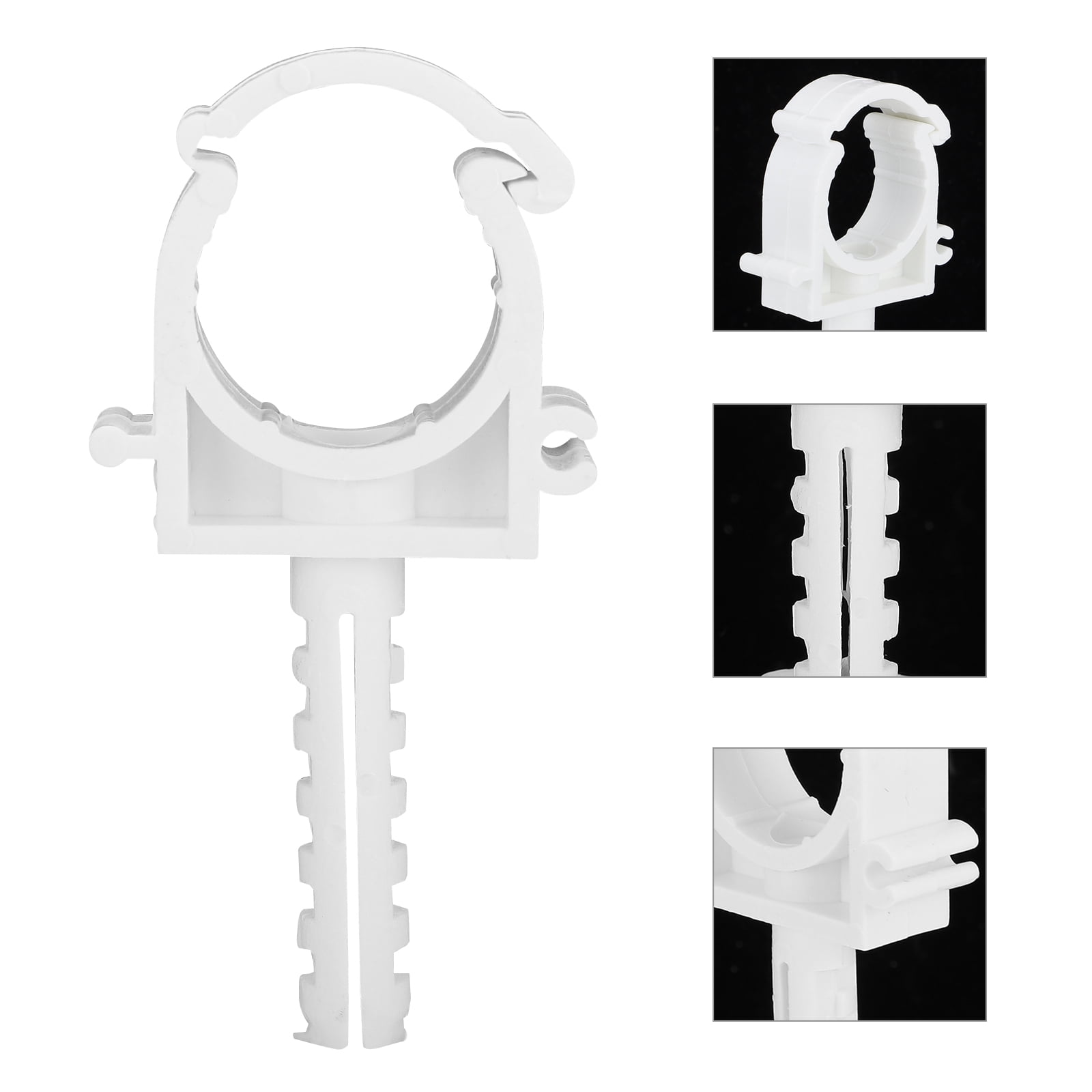 KALLORY Water Pipe Clamps 20Pcs PPR 7.7X2.5X1.4in White for Washing ...