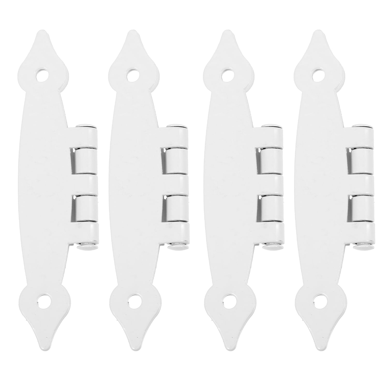 KALLORY White Iron Exterior Doors Hinges for Door Use with Embedded ...