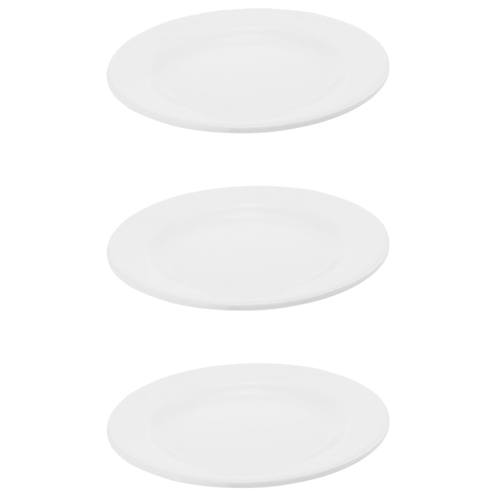 KALLORY White Melamine Plates for Home Use Snack and Dessert Plates Set ...