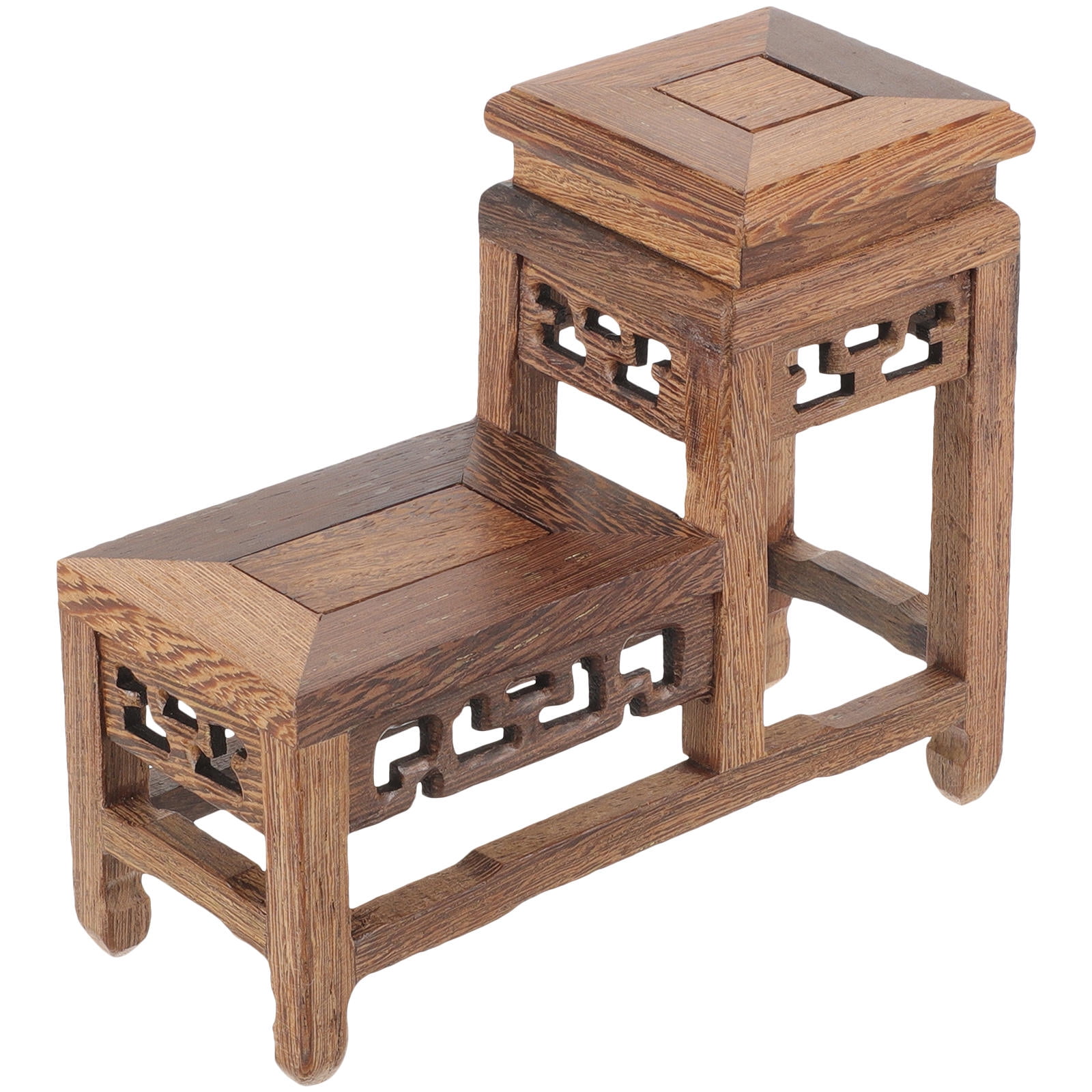 KALLORY Wooden Plant Holders Indoor Stand Classical Design Flower Vase ...