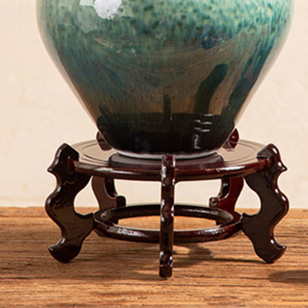 KALLORY Wooden Plant Stand Wooden Potted Plant Riser Household Planter ...