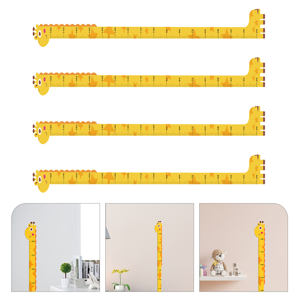 KALLORY Yellow Removable Height Measurement Decals for Nursery Room ...