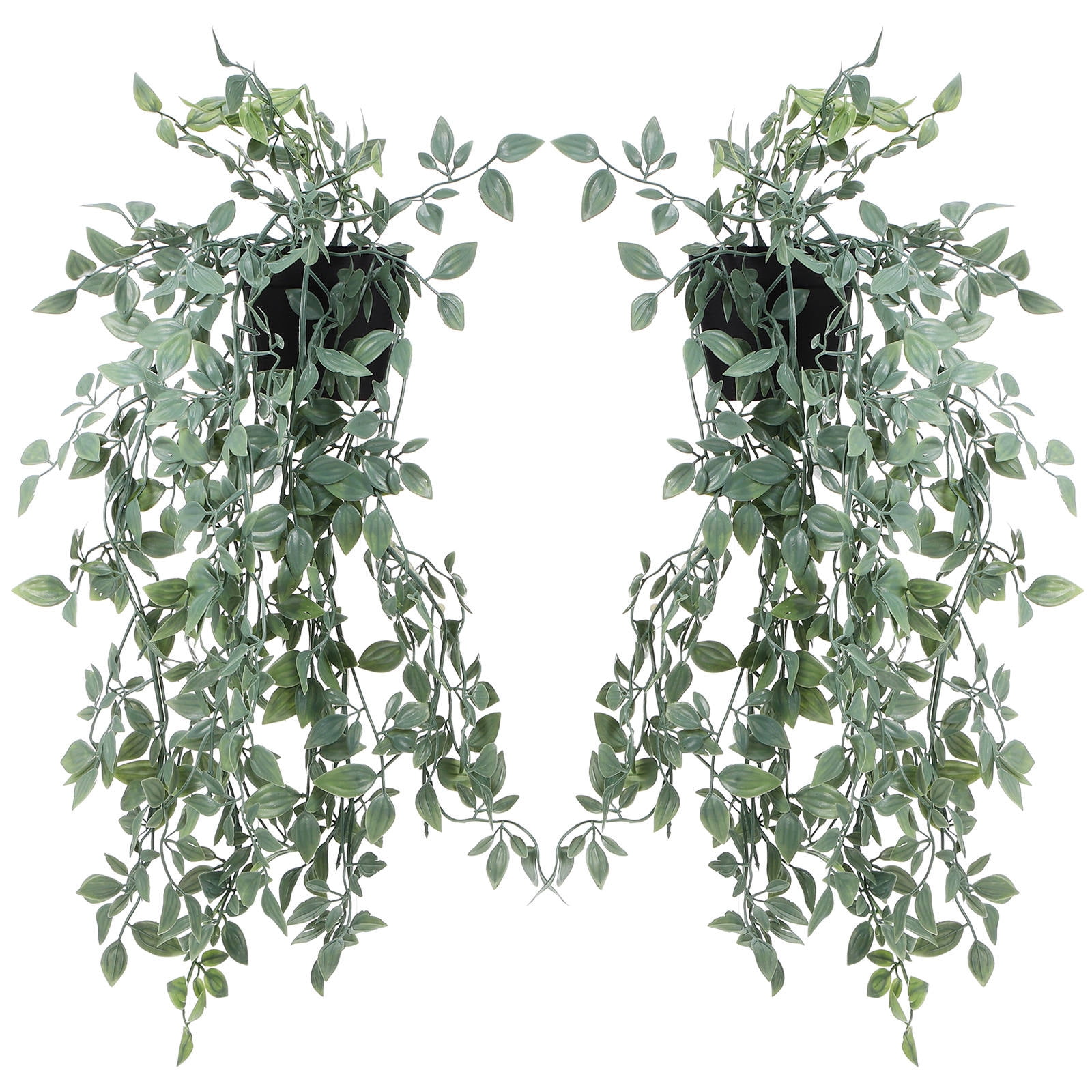 KALLORY 2Pcs Artificial Hanging Plants Multi Color Faux Vines for ...