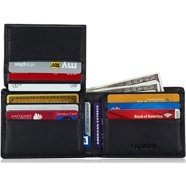 Genuine Leather Trifold Wallets For Men - Mens Wallet With 2 Flip-Up ID ...