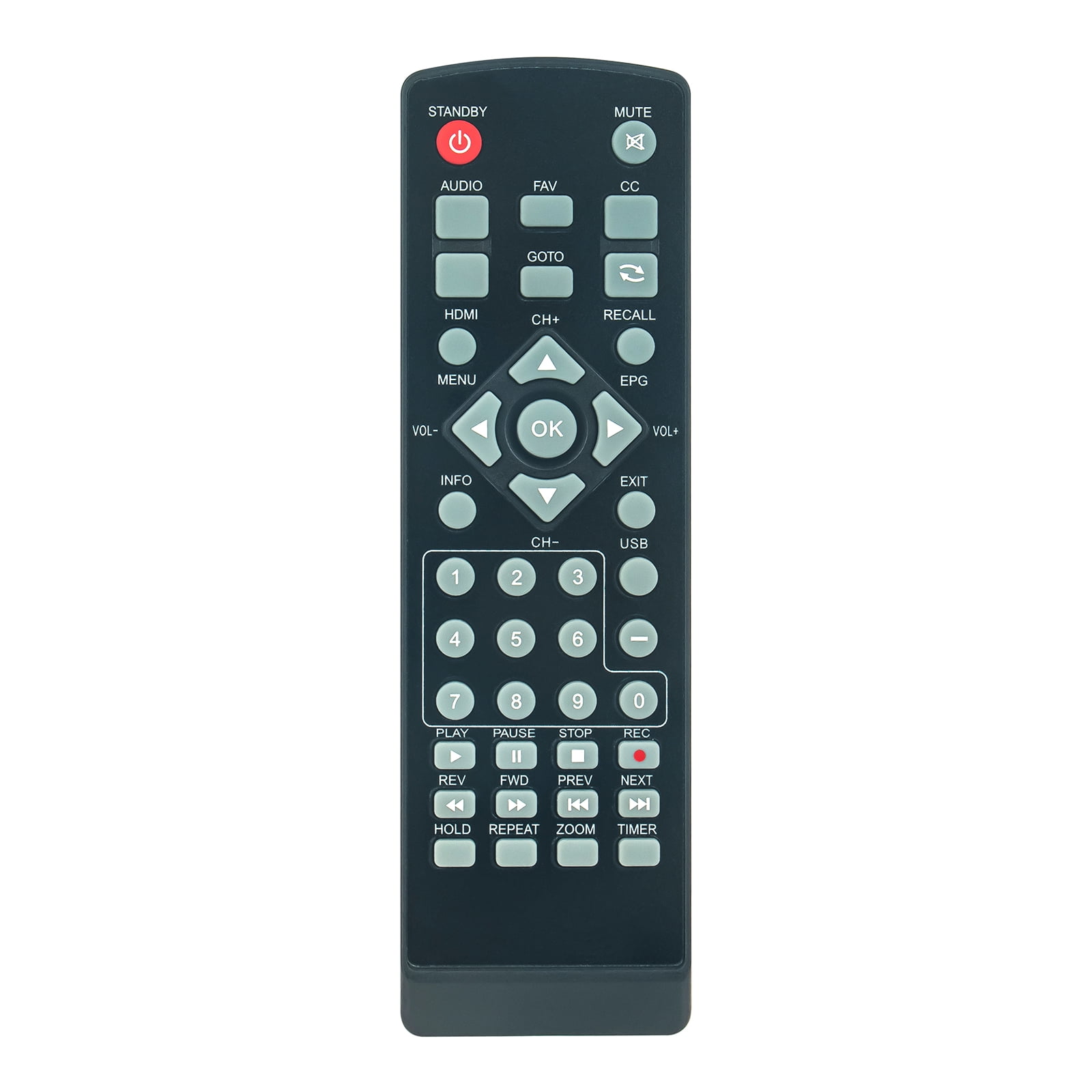 KALMUTY AT103B Relaced Remote Control Fit For Ematic Digital Converter Box - Walmart.com