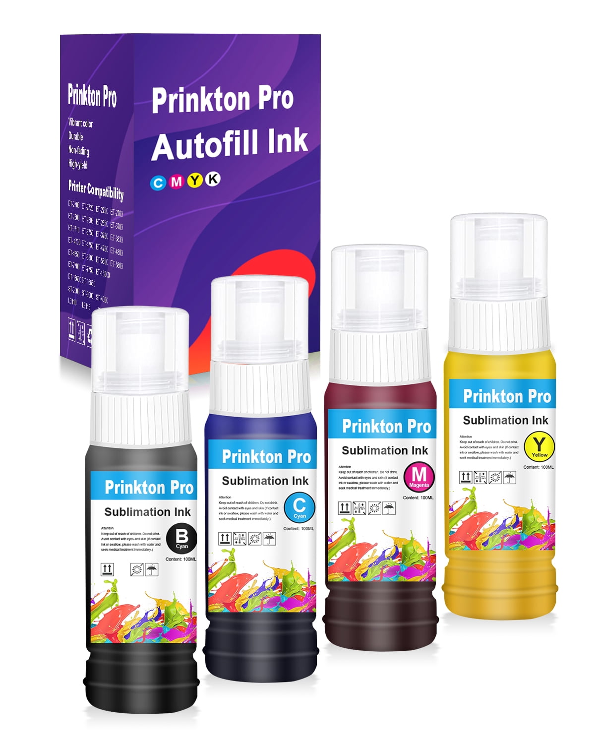 Prinkton Pro 400ML Sublimation Ink for Epson 2800 Refilled Sublimation ...