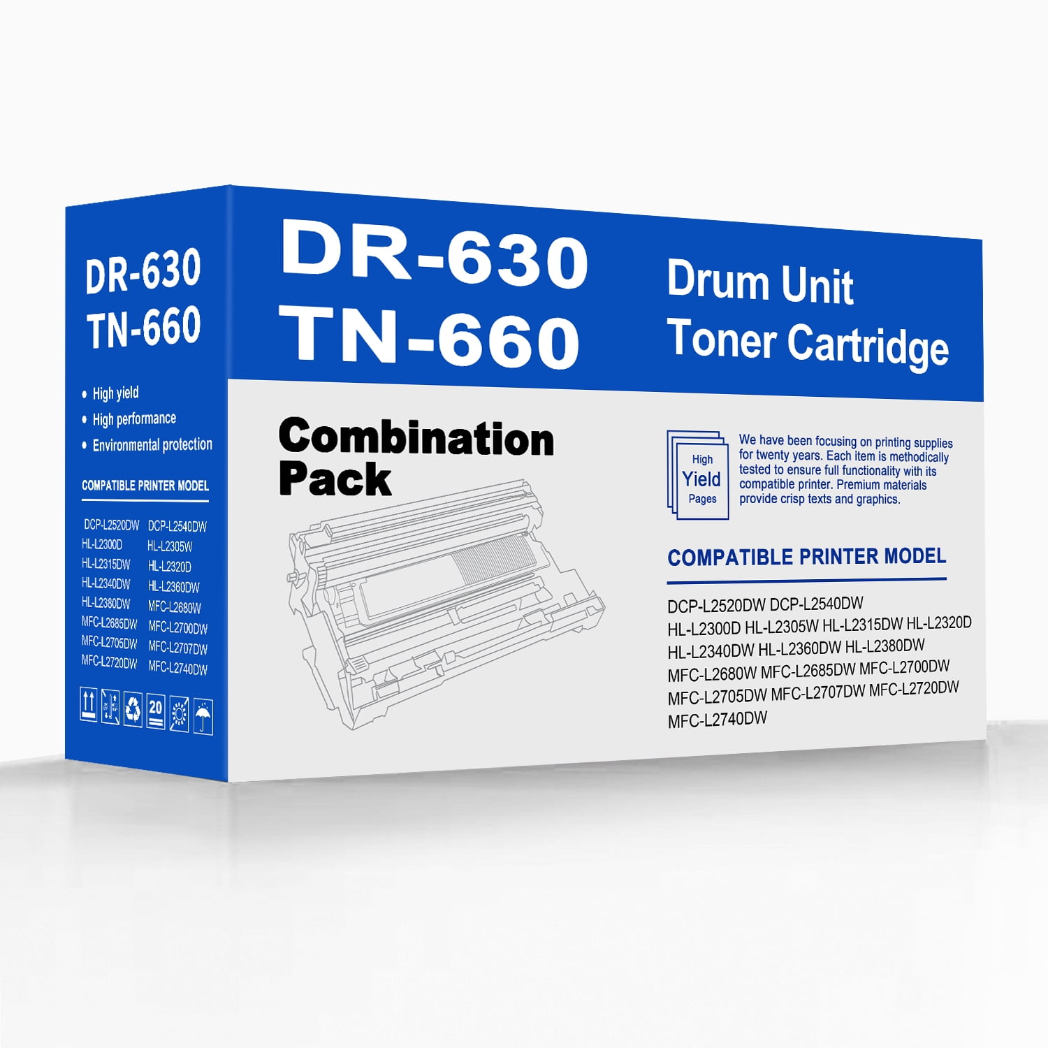 KALOKING DR630 Drum Unit and TN660 Toner Cartridge Replacement for ...