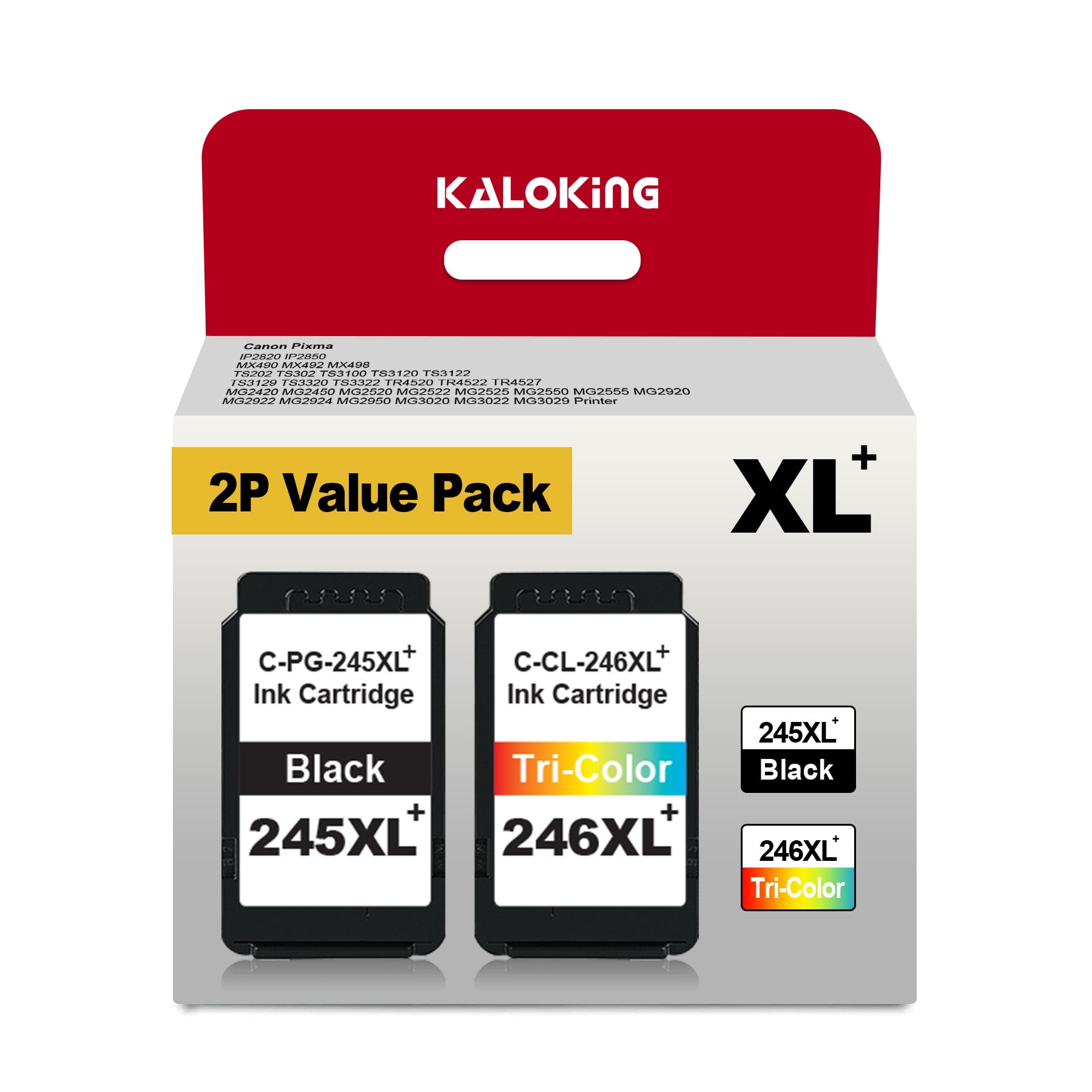 KALOKING Higher Yield 245XL 246XL Plus Ink Cartridges Combo Pack ...