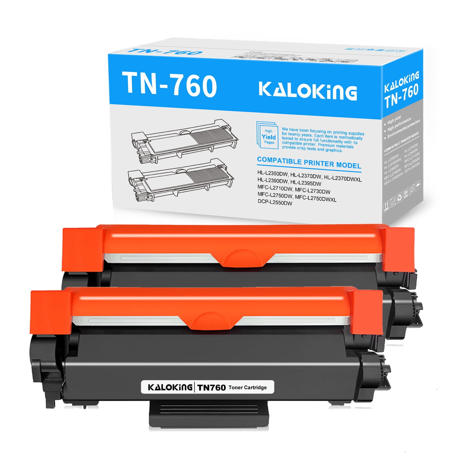 KALOKING TN760 Toner Cartridge Replacement for Brother TN-760 TN730 TN ...