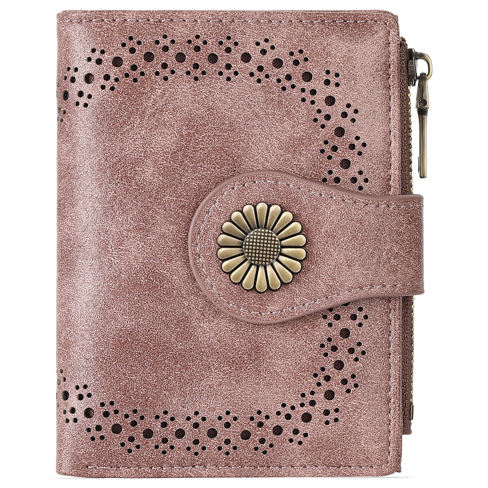 KALUNMA Small Wallets for Women Bifold RFID Blocking Leather Card ...