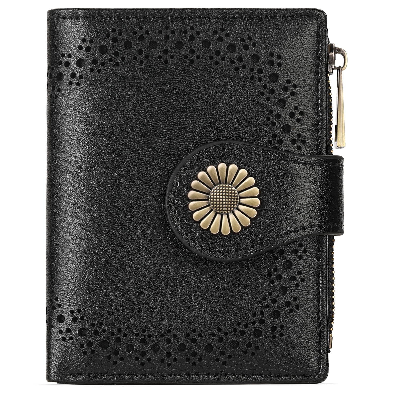 KALUNMA Small Wallets for Women Bifold RFID Blocking Leather Card ...