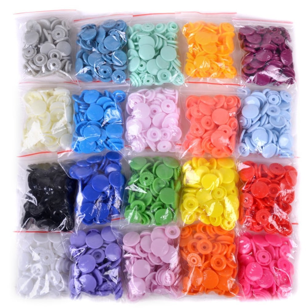 KAM Professional Fastener Snap Pliers & 300pcs 20 Colors T5 Snap ...