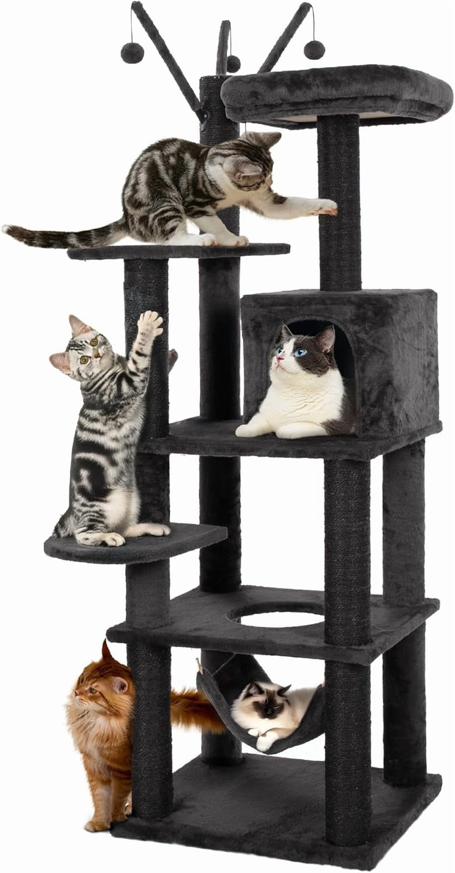 KAMABOKO Modern Cat Tree, 39" Tall Cat Trees for Indoor Cats, Cat Condo ...