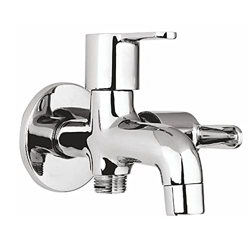 KAMAL Full Brass Two in One Angle Valve with Wall Flange Fusion Wall ...