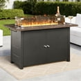 KAMEROUT 43" Outdoor Fire Pit Table , 55,000 BTU Patio Propane Fire Pit ...
