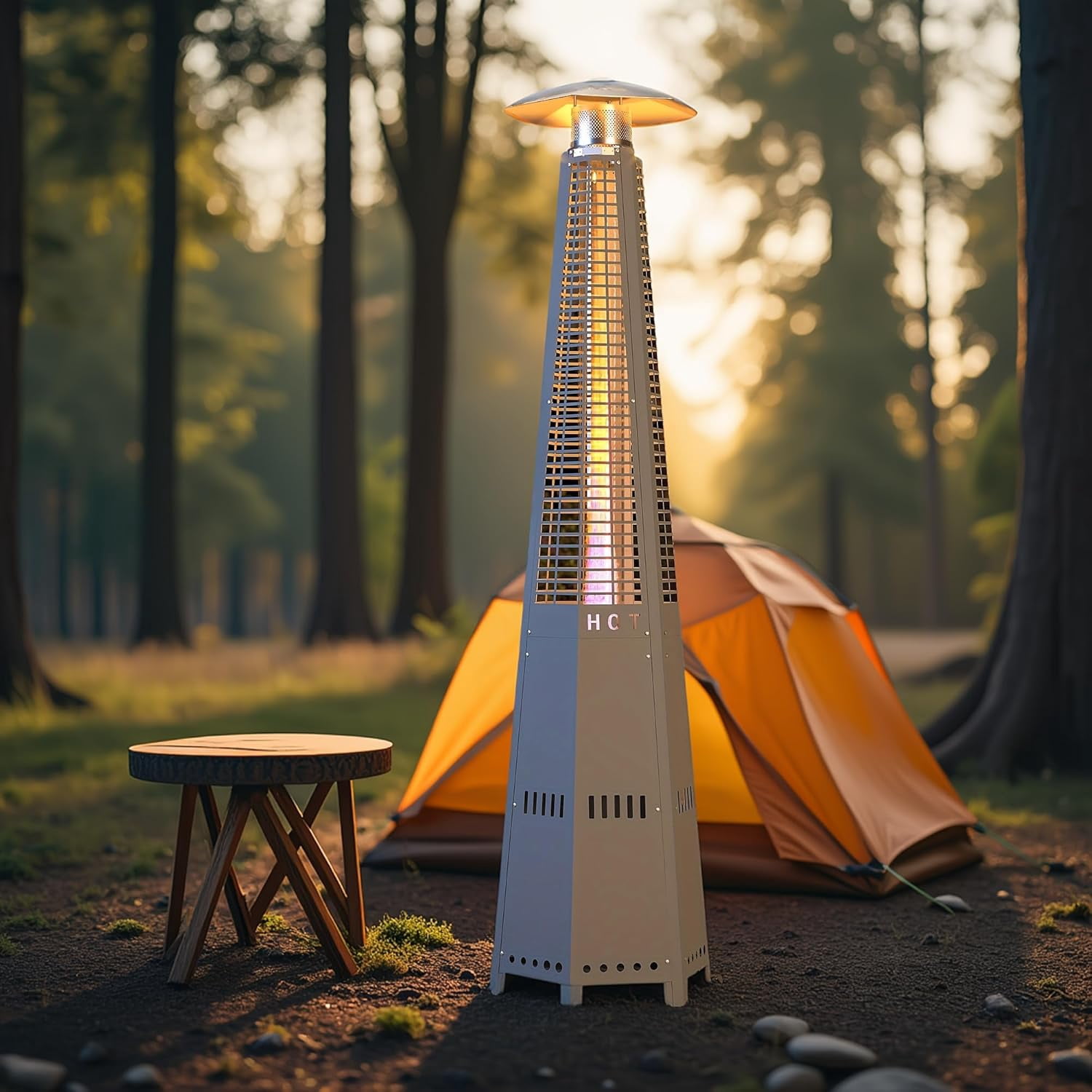 KAMEROUT Pyramid Patio Heater, 48,000 BTU Outdoor Propane Heaters ...