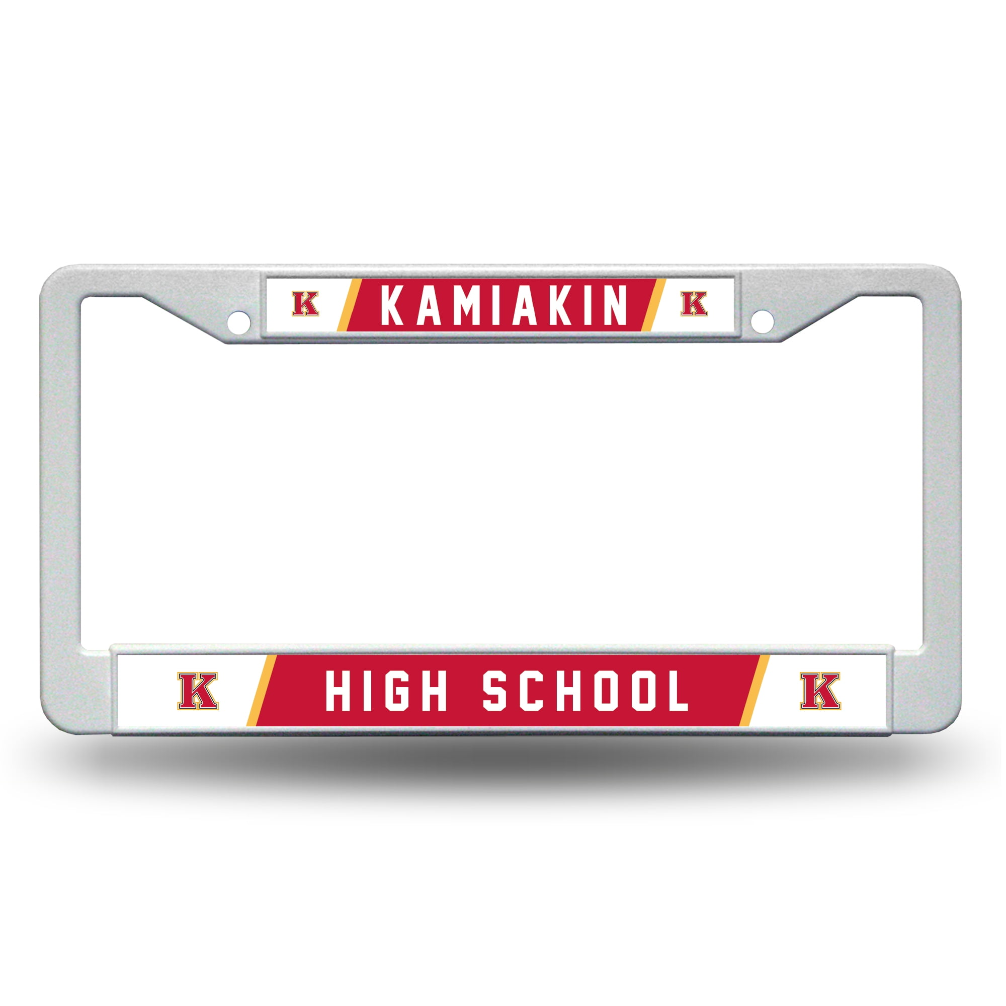 KAMIAKIN HIGH SCHOOL WHITE PLASTIC LICENSE PLATE FRAME - Walmart.com