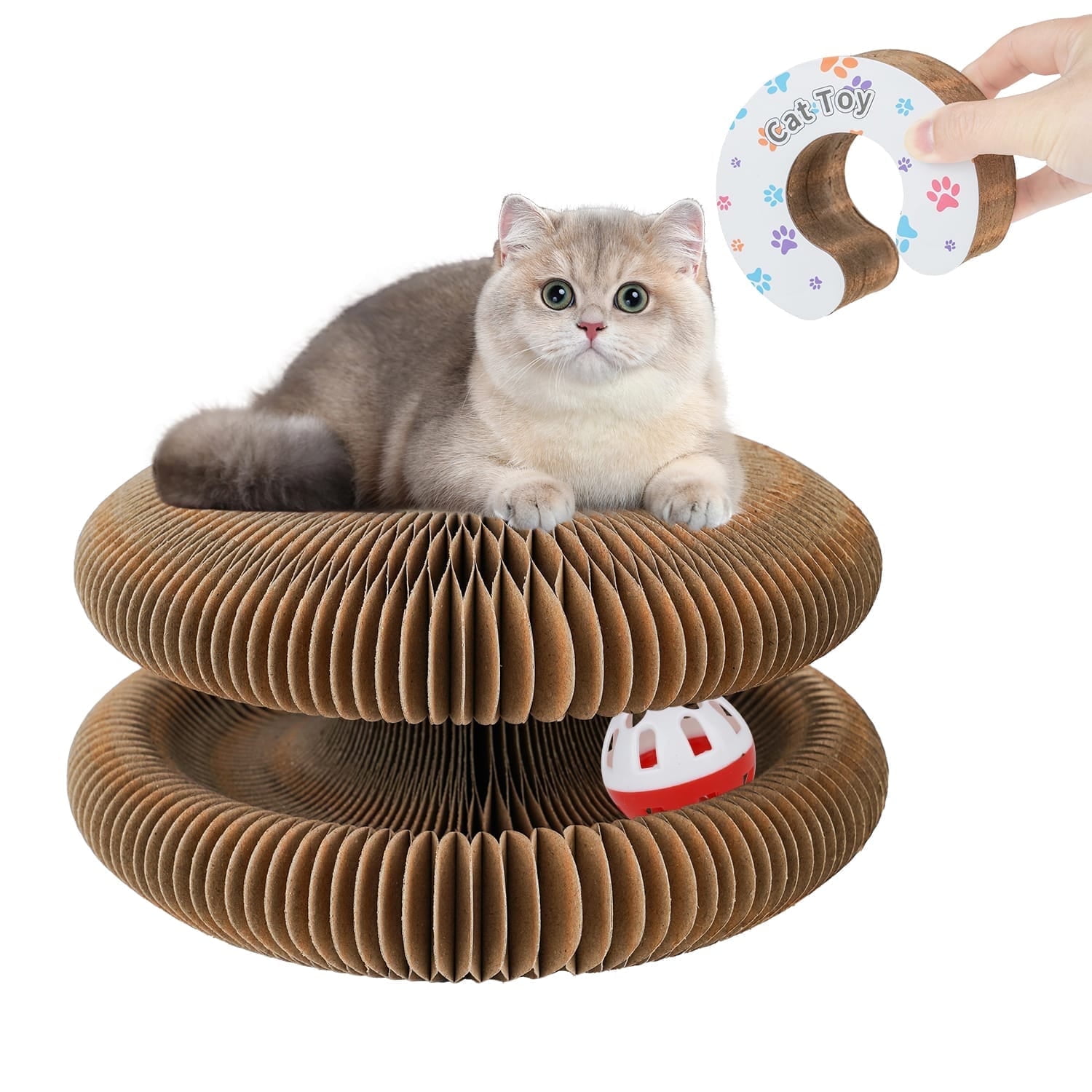 KAMIDA Magic Organ Cat Scratching Board, Interactive Scratch Pad with a ...