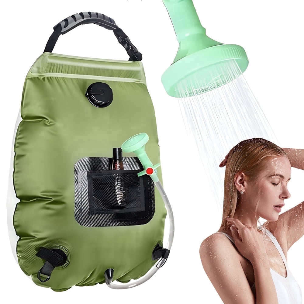 KAMIDA Solar Portable Shower Bag, 5 Gal/20L, Outdoor Heated Shower for ...
